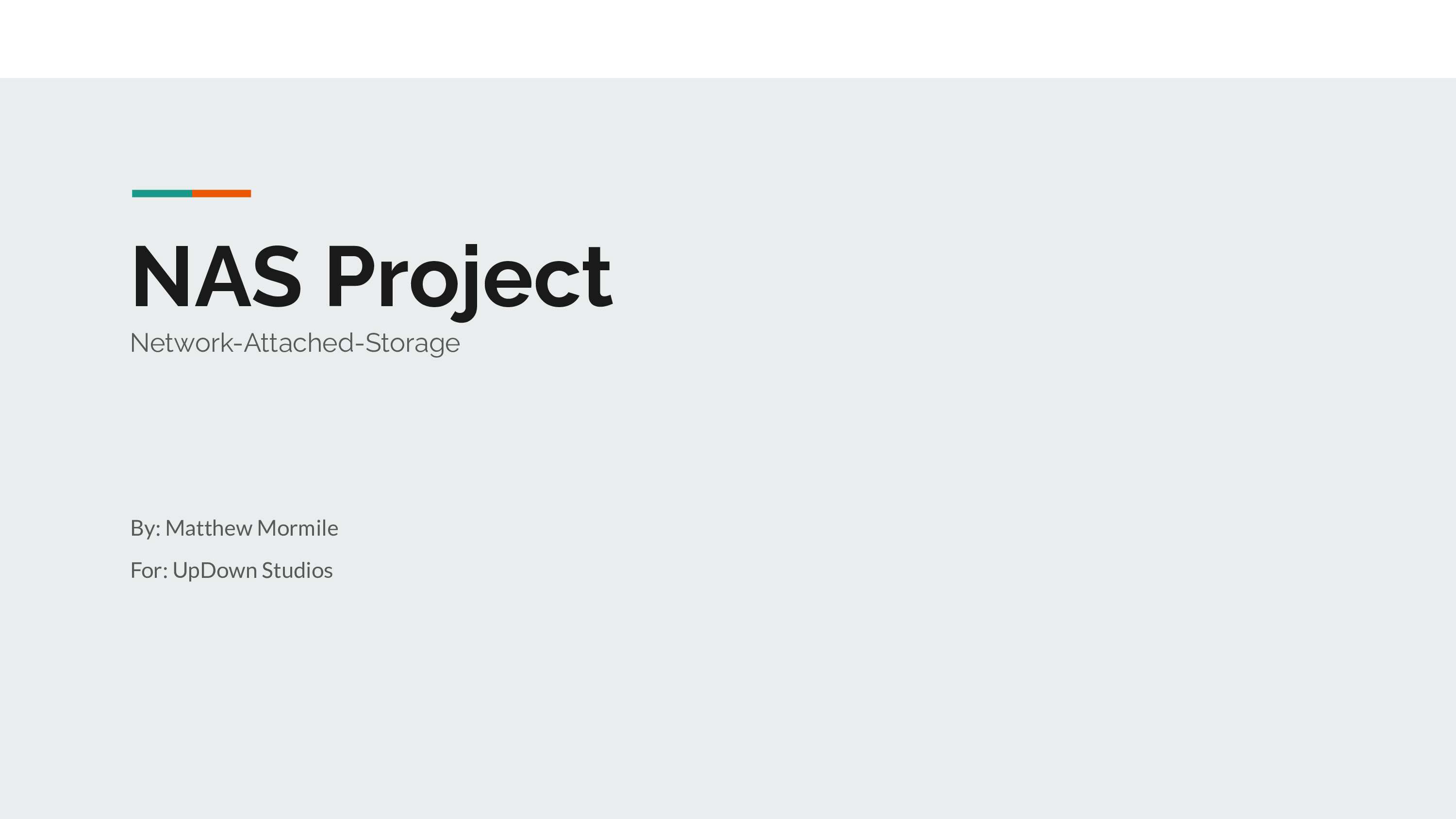 Updown Network Project – Matt Mormile